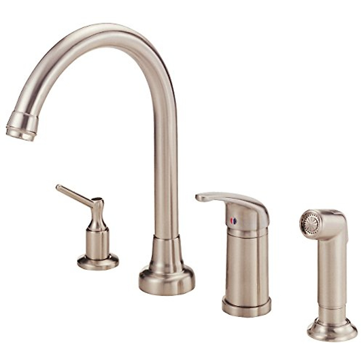 Gerber Plumbing Melrose Single Handle Kitchen Faucet with Side Spray and Soap Dispenser