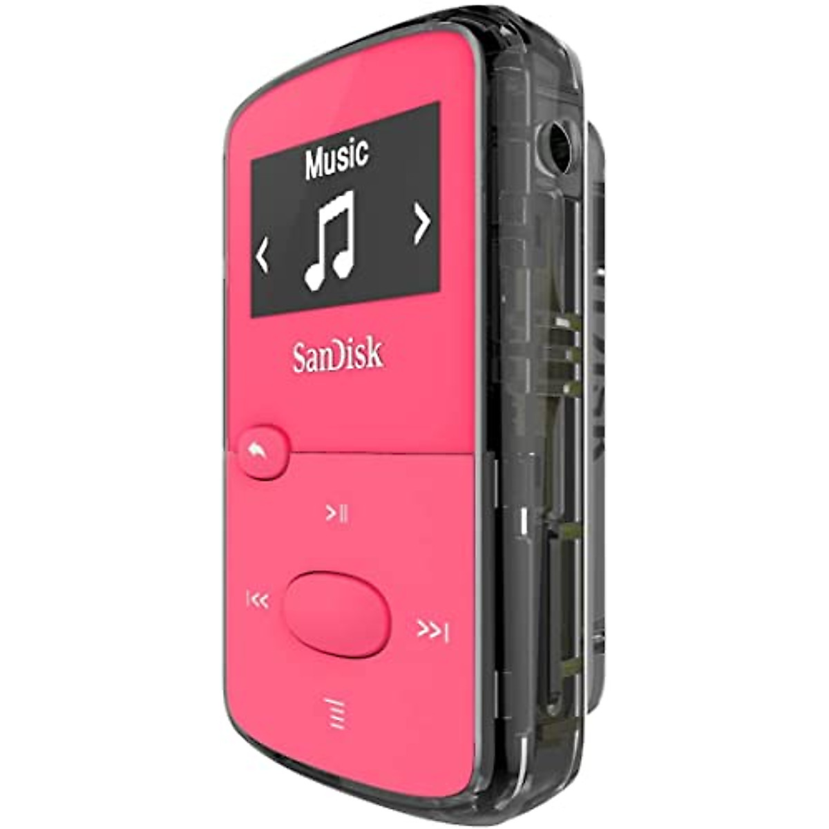 SanDisk 8GB Clip Jam MP3 Player, Pink - microSD card slot and FM Radio - SDMX26-008G-G46P