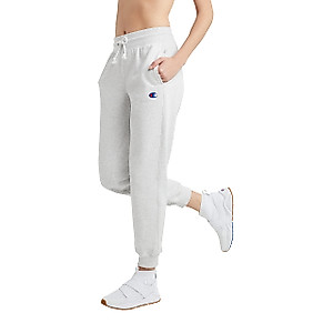 Champion, Reverse Weave, Heavyweight Fleece Joggers for Women, 29", Gfs Silver Grey C Logo, Medium
