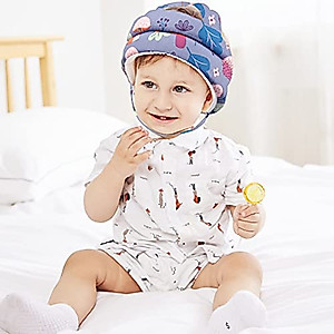 Surakey Toddler Walking Helmet, Baby Infant Anti-Bumping Bumper Protect Hat Safety Helmet Adjustable Breathable, Kids Anti-Fall Cushion Cap for Walking Running Playing Crawling (Orange)