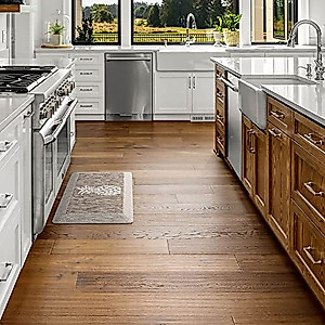 Martha Stewart Aloha Modern Pineapple Anti-Fatigue Air-Infused Kitchen Mat, Coffee Brown, 19.6"x32"