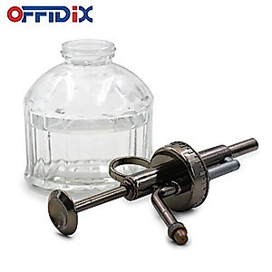 OFFIDIX Transparent Glass Watering Spray Bottle,Plant Mister with Plastic Bronze Plastic Top Pump, Glass Small Watering Can for Indoor Potted Plant, Outdoor Indoor Garden, Plants, Cleaning Solutions