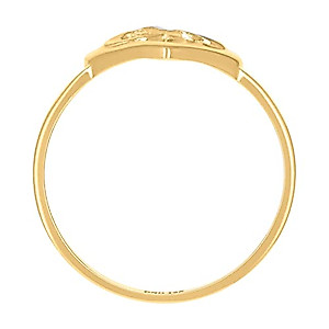 14k Two tone Gold Womens Infinity Love Heart Ring Measures 9.9mm Long Jewelry for Women