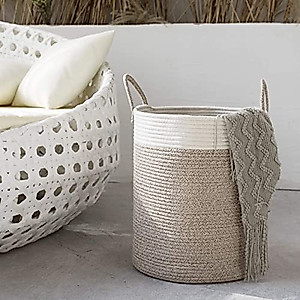 LA JOLIE MUSE Cotton Rope Basket for Nursery Baby Toys Storage