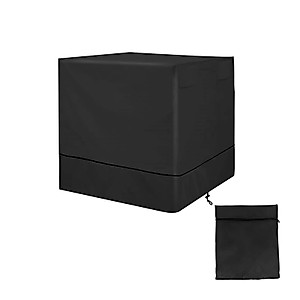 Air Conditioner Covers for Outside Units, Uranshin 36 Inch Square A/C Unit Winter Weather Protector, Heavy Duty 600D Outdoor Central AC Cover with Air Vents, Waterproof AC Defender Cover 36 x 36 x 39