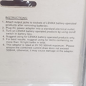 Lemax 74704 Xmas Ac Power Adapter 3volt