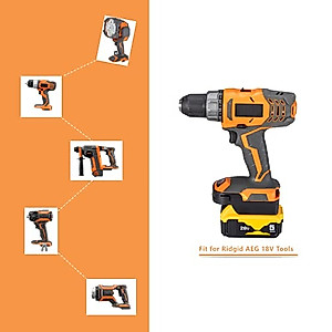 Adapter Converter for Dewalt 20V DCB205 DCB206 Li-ion Battery to Ridgid AEG 18V Hyper li-ion Power Tool Battery