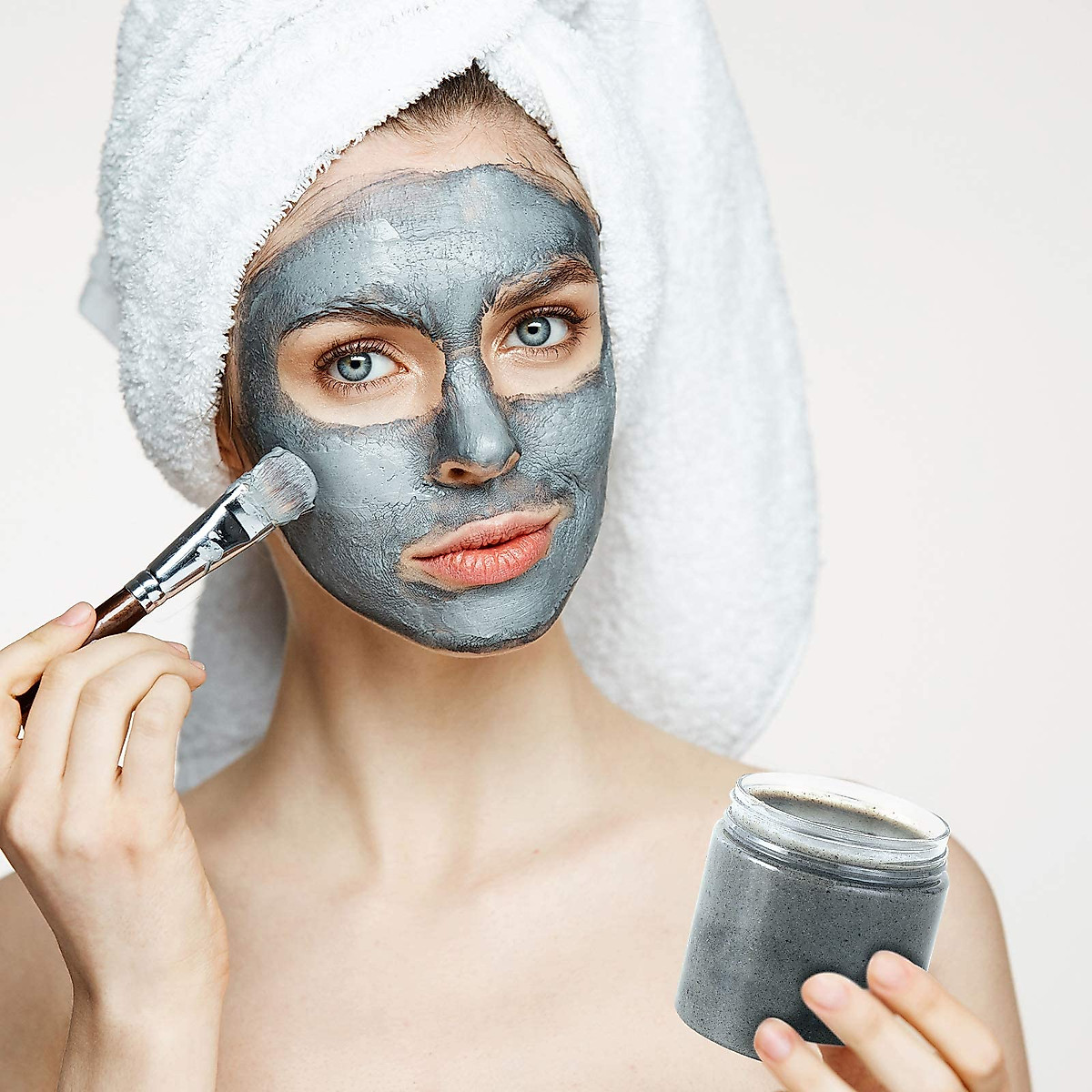 36 Pack 4 OZ Jars Round Clear Cosmetic Container with Lids, Eternal Moment Plastic Slime Jars for Lotion, Cream, Ointments, Makeup, Eye shadow, Rhinestone, Samples, Pot, Travel Storage