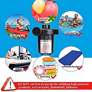 AGPtEK Electric Air Pump Bundle with 2-in-1 18 LED Portable Camping Lantern Ceiling Fan