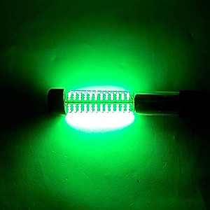 LED Night Fishing Light 12V 108 LEDs 10.8W Underwater Night Fishing Finder Light, 1080LM Green Submersible Fishing Attracting with 5M Power Cord
