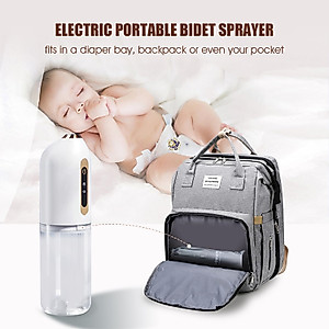 Electric Portable Bidet -Mobile Toilet Shower-Butt Shower Replacing Wet Wipes - for Travel and Personal Hygiene Cleaning/Soothing Postpartum Care/Perineal & Hemmoroid Treatment，3 Pressure Options