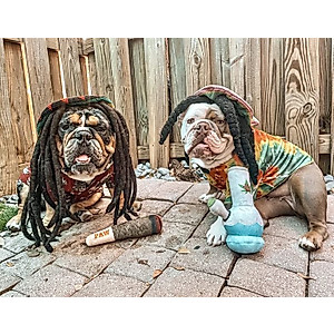 Nestpark Puppy Chiefer 3000 - Funny Dog Toys - Plush Squeaky Weed Dog Toy for Medium, Small and Large - Cute Dog Gifts for Dog Birthday - Cool Stuffed Dog Toys