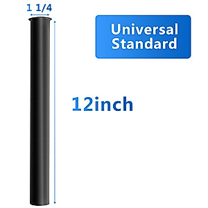 OPERMAXER Flanged Sink Tailpiece 1-1/4 in. OD, 12 inch Brass Extension Tube for Trap, Drain Connections, Siphon Immersion Pipe For Bathroom Under Sink, Matte Black