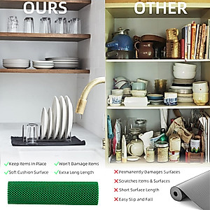 2 Roll Drawer and Shelf Liner,12inch x 6FT Strong Grip Shelf Liners for Kitchen Cabinets,Non Adhesive,Protective Shelf Liner Non Slip for Drawers,Shelves,Cabinets,Storage,Kitchen for Desks,Green