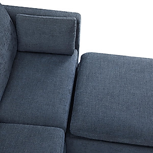 CHITA Oversized Modular Sectional Fabric Sofa Set, FSC Certified Extra Large U Shaped Couch Reversible Chaise Modular Sectional Couch,146 inch Width,6 Seat Modular Sofa with Storage Ottomans, Blue
