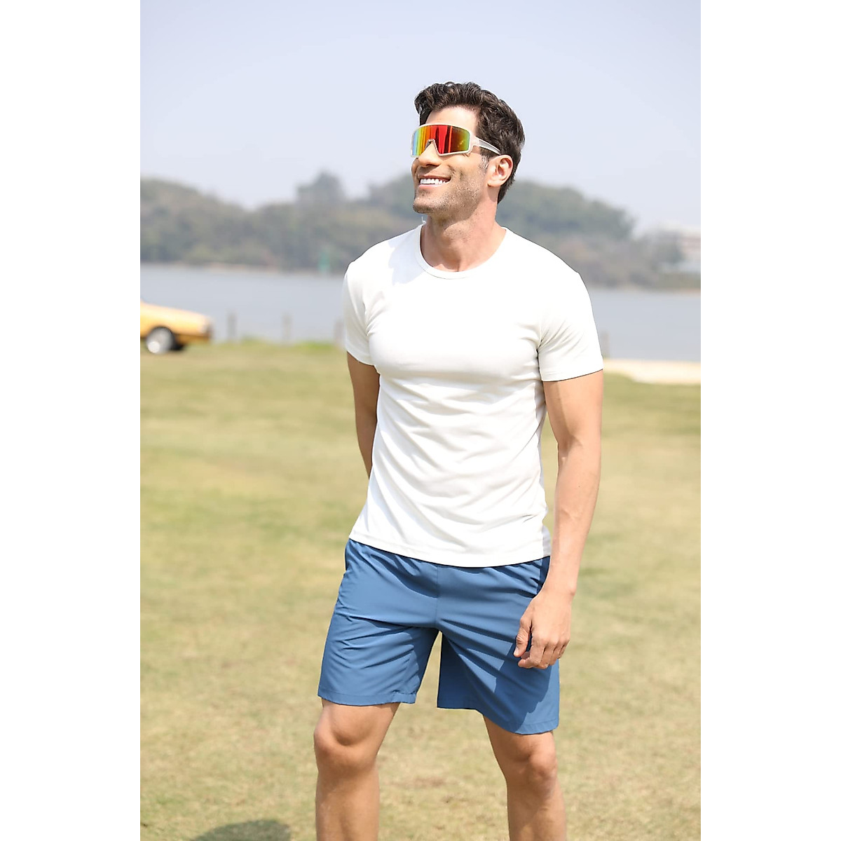 WANWAN Men and Women's Sunglasses, Cycling Sports Glasses 80s Baseball Glasses for Youth Kids Teens