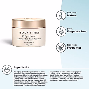Crépe Erase Advanced Body Repair Treatment | Anti Aging Wrinkle Cream for Face and Body, Support Skins Natural Elastin & Collagen Production - 10oz (Fragrance Free)