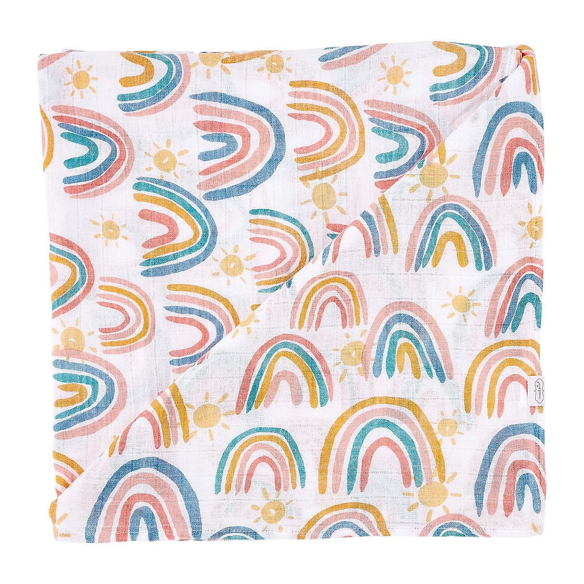 Mud Pie Muslin Swaddle, Rainbow