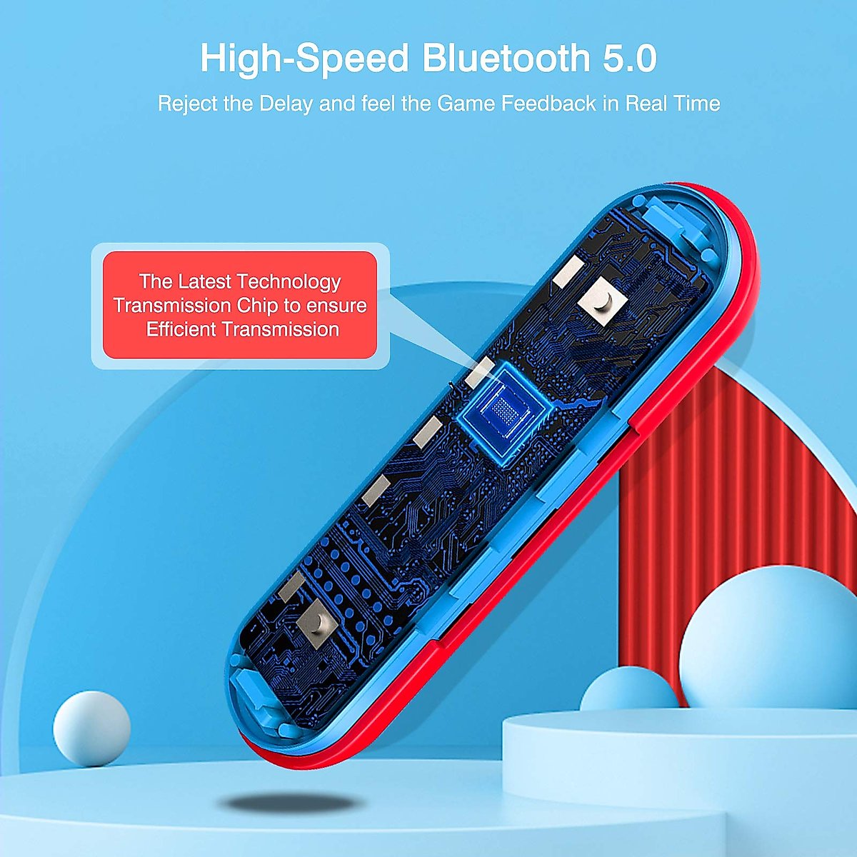 UeeVii Switch Bluetooth Adapter, Bluetooth 5.0 Audio Transmitter Adapter for Nintendo Switch & Switch Lite PS5 PS4 Supports in-Game Voice Chat& Dual Link USB-C APTX Low Latency for Headphones Airpods