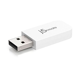 j5create Wireless AC600 Dual Band USB 2.0 Adapter- USB 2.0 | 20MHz/40MHz/80MHz Bandwidth | IEEE 802.11ac | 64/128 bit WEP | 2.4G Band and 5G | Compatible with Windows, Mac, and Linux