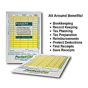 Receipts Organizer & Expense Envelopes. Receipt Organizer Envelopes That Record Business Expenses, Store Receipts and Log Auto Mileage. Organizes Receipts. Saves Taxes. 12/Pack. by PocketCPA.