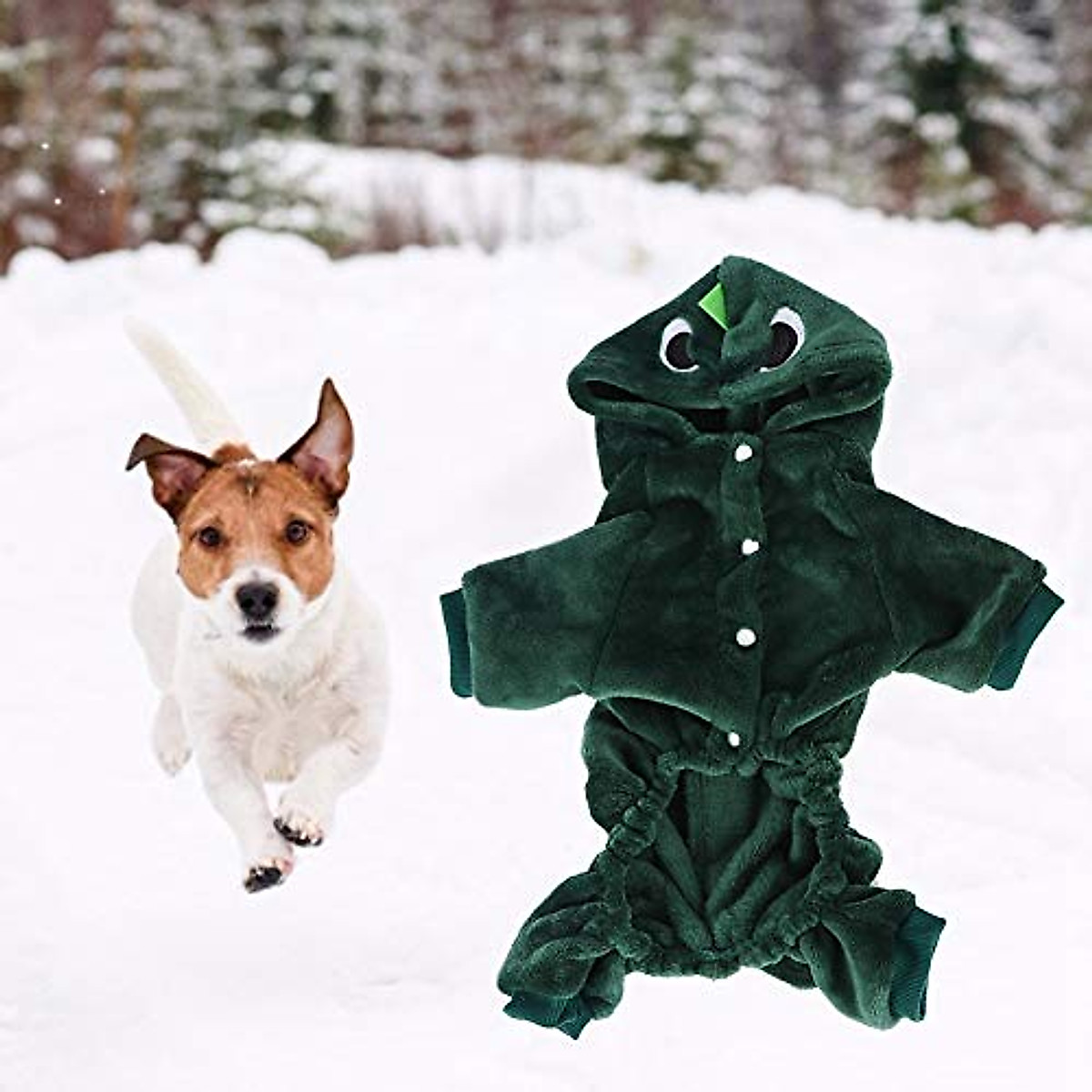 Funny Halloween Dog Dinosaur Costume Jacket Coat Warm Fleece Winter Golden Retriever Pitbull Dog Clothes Hoodie