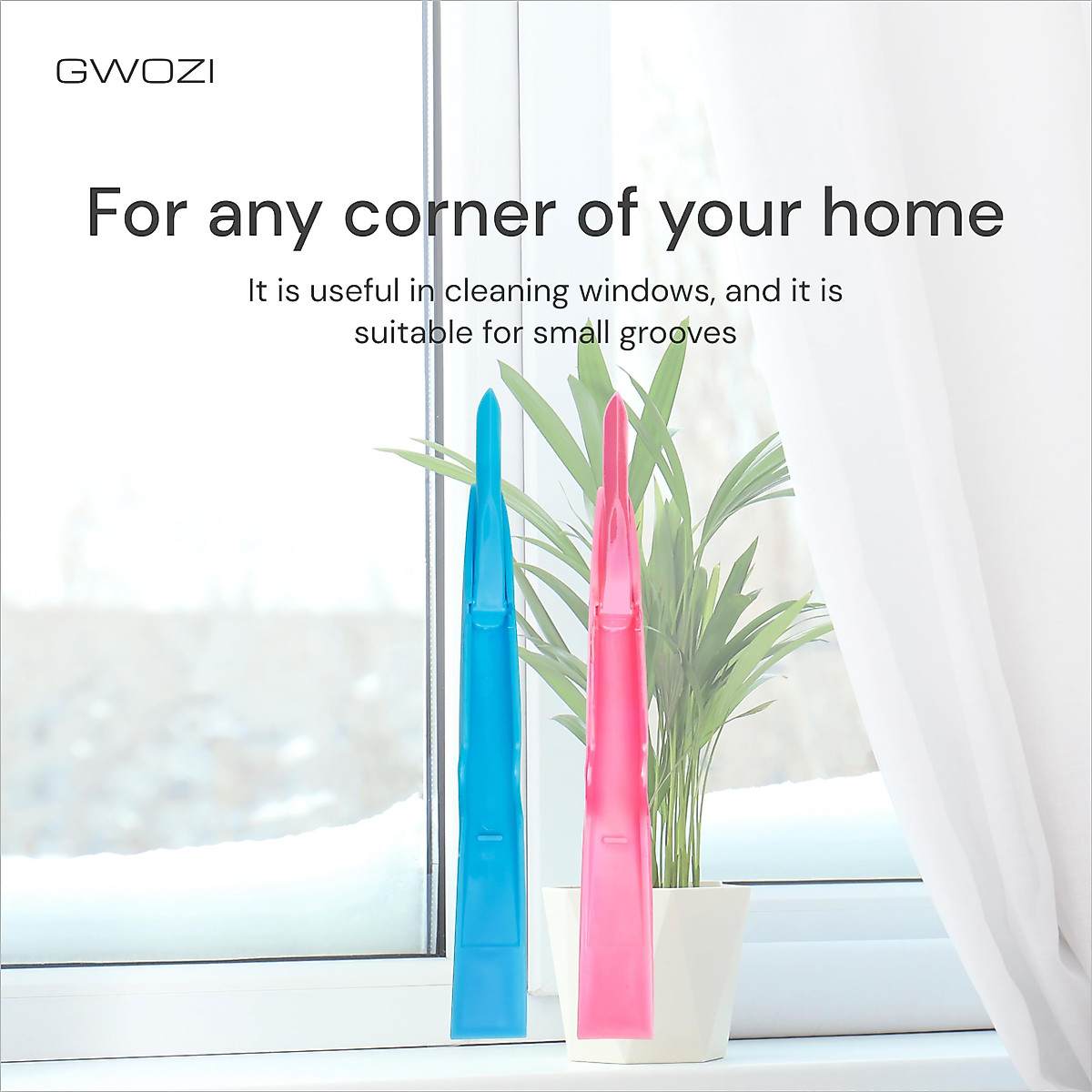 Plastic Scraper for Cleaning Small and Narrow Spaces - Multipurpose Scraper Tool Kitchen - Food, Gum, Dirt & Sticker Remover Tool 2 Pcs - Non Scratch Scraper for Cleaning Grill, Glass, Stove