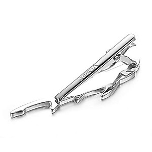 Yoursfs Silver Shark Tie Clip Bar for Men Cool Hero Tie Clip Wedding Gift