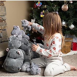 The Petting Zoo Hippo Stuffed Animal, Gifts for Kids, Wild Onez Zoo Animals, Hippo Plush Toy 9 inches