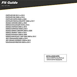 Scosche CRTCR01 Compatible with Select 2008-2020 Chrysler, Dodge, Jeep Camera Retention Harness