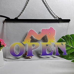 ANAOZI Open Neon Sign Open Cocktails Neon Light Open Bar LED Neon Sign Multicolour Luminous Sign Neon Light Emitting Effect Bar Cafe Shop Open Illuminated Sign with Dimmable Switch,H15.7x11.8in