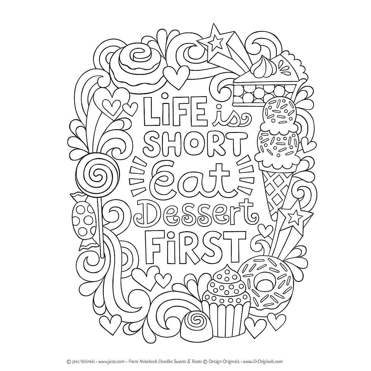 Notebook Doodles Sweets & Treats: Coloring & Activity Book (Design Originals) 32 Scrumptious Designs; Beginner-Friendly Empowering Art Activities for Tweens, on Extra-Thick Perforated Pages