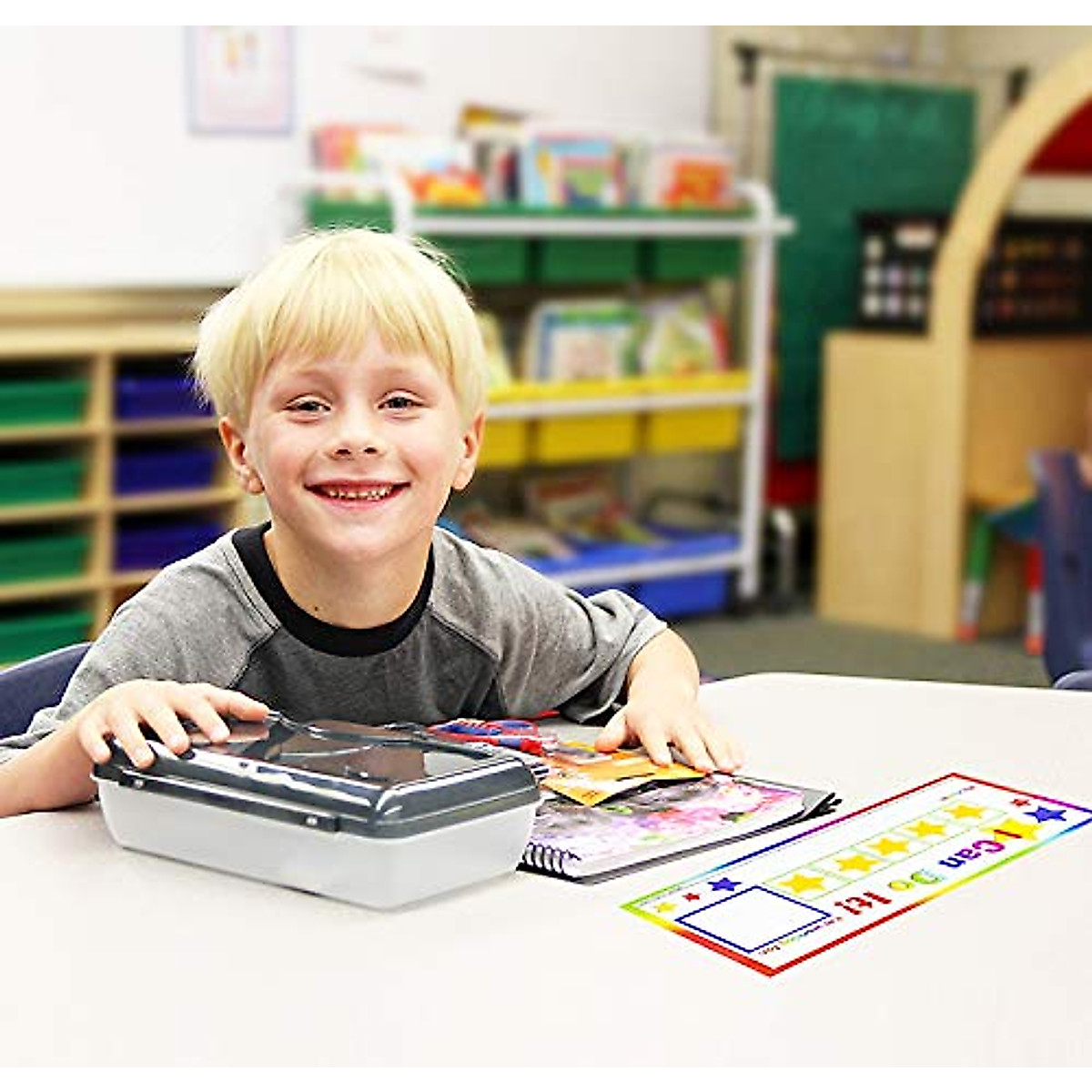 Kenson Kids “I Can Do It!” Token Board. Colorful Magnetic Rewards Chart with Positive-Reinforcement Stars and Customizable Goal Box. Great for Ages 3-10. Measures 5-Inches by 11-Inches