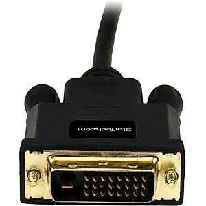 StarTech.com 3ft (0.9m) Mini DisplayPort to DVI Cable - Mini DP to DVI Adapter Cable - 1080p Video - Passive mDP 1.2 to DVI-D Single Link - mDP or Thunderbolt 1/2 Mac/PC to DVI Monitor (MDP2DVIMM3B)