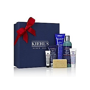 Kiehl's Ultimate Men Collection 6 Pieces Facial Fuel Energizing Face Wash+ultimate Brushless Shave Cream+facial Fuel Energizing Moisture Treatment for Men+lip Balm#1+body Serub Soap+ultimate Strength Hand Salve
