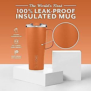 BrüMate Toddy XL - 32oz 100% Leak Proof Insulated Coffee Mug with Handle & Lid - Stainless Steel Coffee Travel Mug - Double Walled Coffee Cup (Matte Clay)