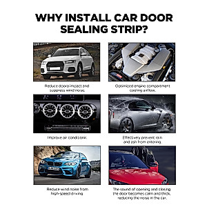 VAGURFO Rubber Edge Trim,Car Weather Striping,Door Rubber Seal Strip Trim Seal,Automotive Weather Stripping Edge Guard for Cars, Boats, RVs, Trucks, and Home Applications (20 FT)