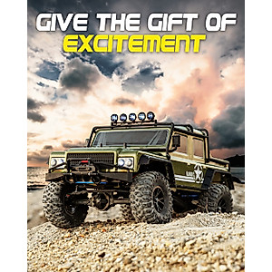 LAEGENDARY RC Crawler - 4x4 Offroad Truck for Adults - RC Rock Crawler, Fast Speed, Electric, Hobby Grade Car - 1:8 Scale, Brushed, Army Green