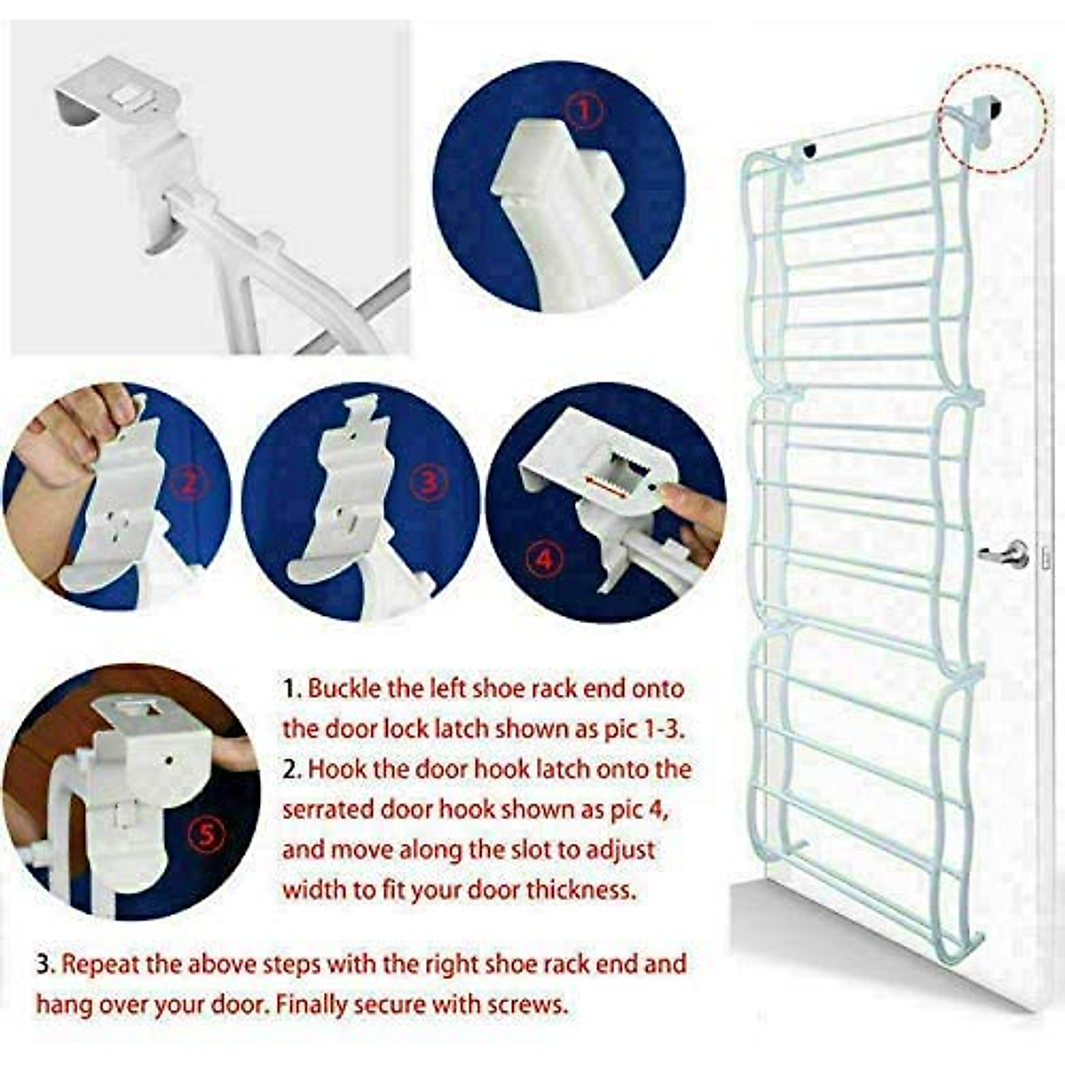 COLIBROX Trade Shop Over-The-Door Shoe Rack 36 Pairs forWall Hanging Closet Organizer Storage Stand