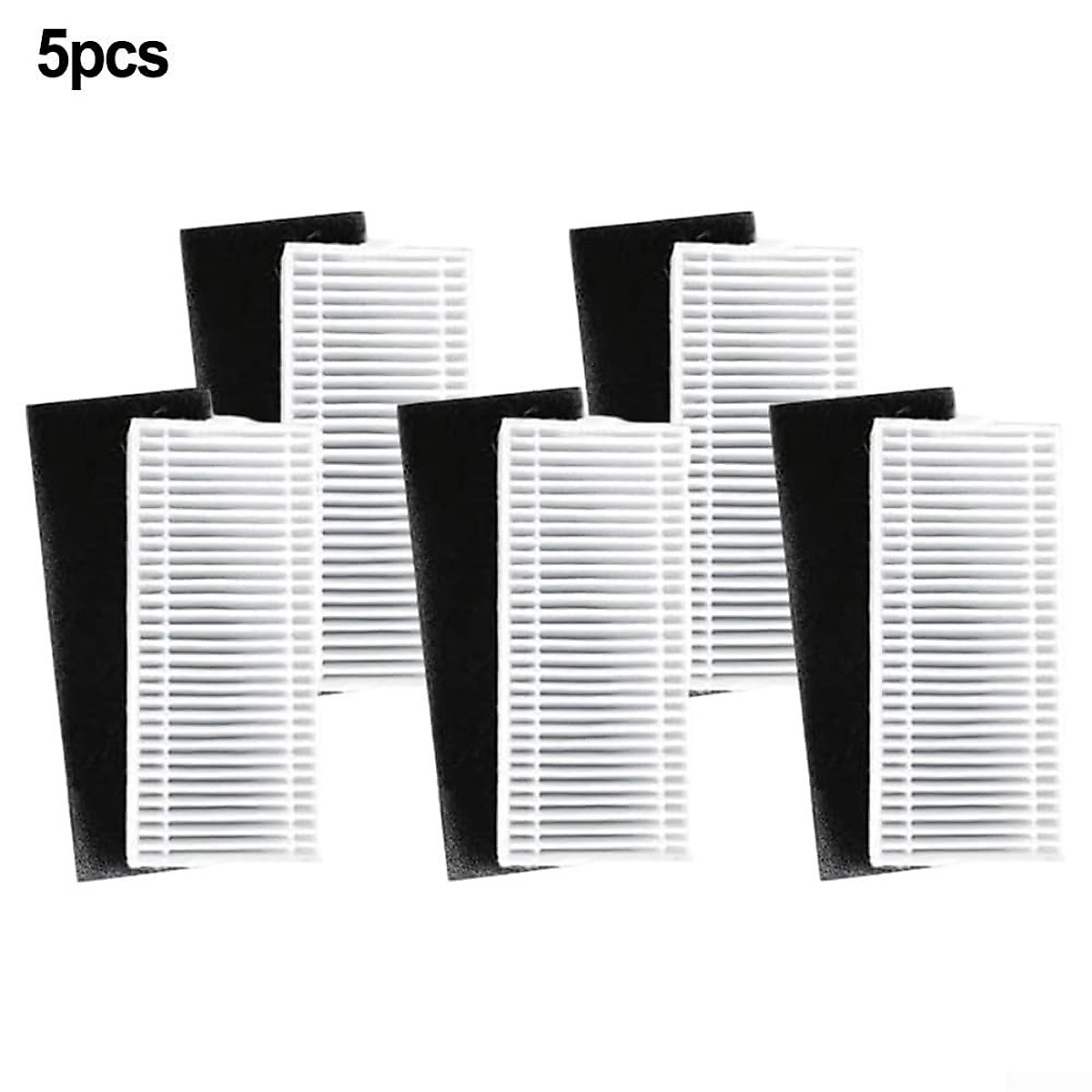 5 Pcs Filter Replacement For IHome Nova S1 Pro, IHRVS1PRO-3BLK, IHRVS1-3BLKS, IHRV9-BLKS Sweeper Accessories Filter, Robotic Vacuum Cleaner Parts