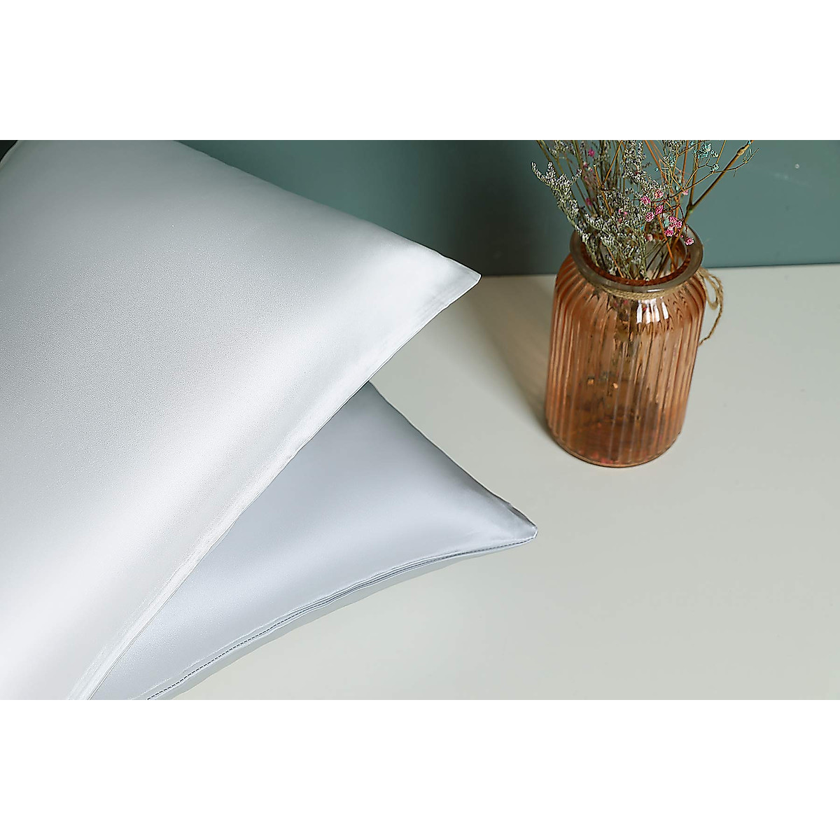 MEILIS 100% Mulberry Toddler Silk Pillow Cases for Kids Solid Printed Hypoallergenic Pillowcase for Kindergarten(14x20inch)