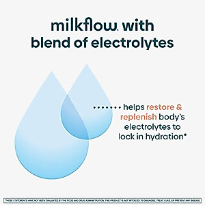 UpSpring Milkflow Electrolyte Breastfeeding Supplement Drink Mix with Fenugreek | Chocolate Flavor | Lactation Supplement to Promote Healthy Breast Milk Supply & Restore Electrolytes | 16 Drink Mixes