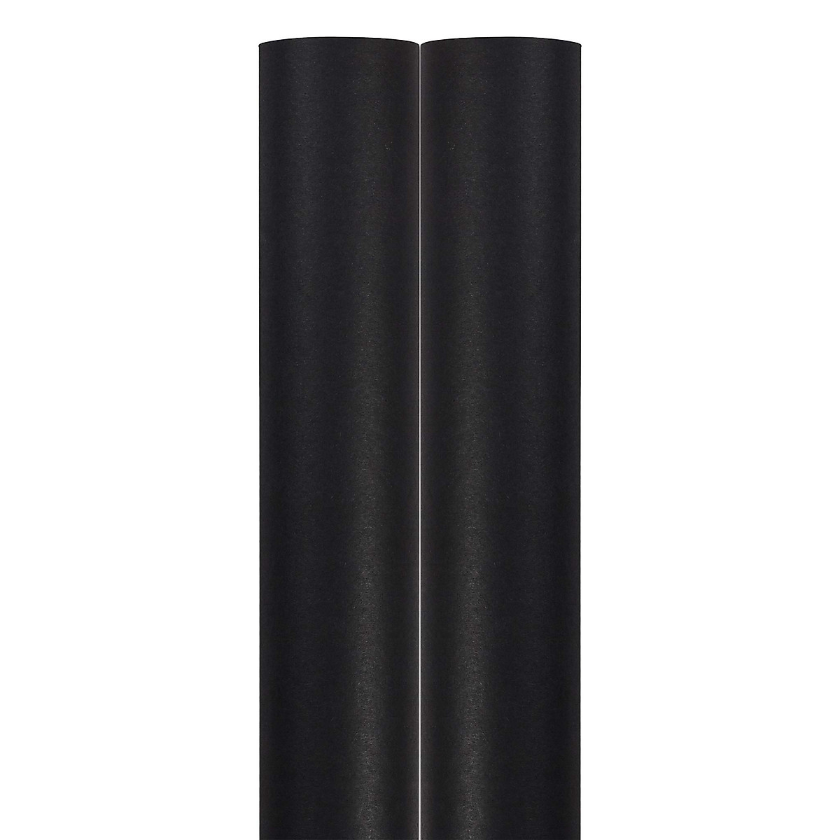 JAM PAPER Gift Wrap - Matte Wrapping Paper - 50 Sq Ft Total - Matte Black - 2 Rolls/Pack