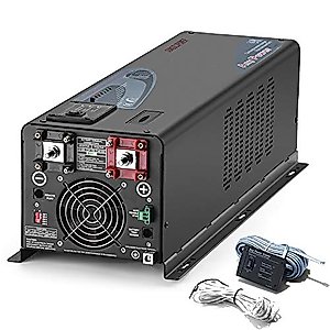 SUNGOLDPOWER 4000W 12V Inverter Charger,Peak 12000W,240Vac Input, 120V/240Vac Output Split Phase,Low Frequency,Pure Sine Wave Inverter, LCD Remote Controller,for Off Grid System(Upgraded Version)
