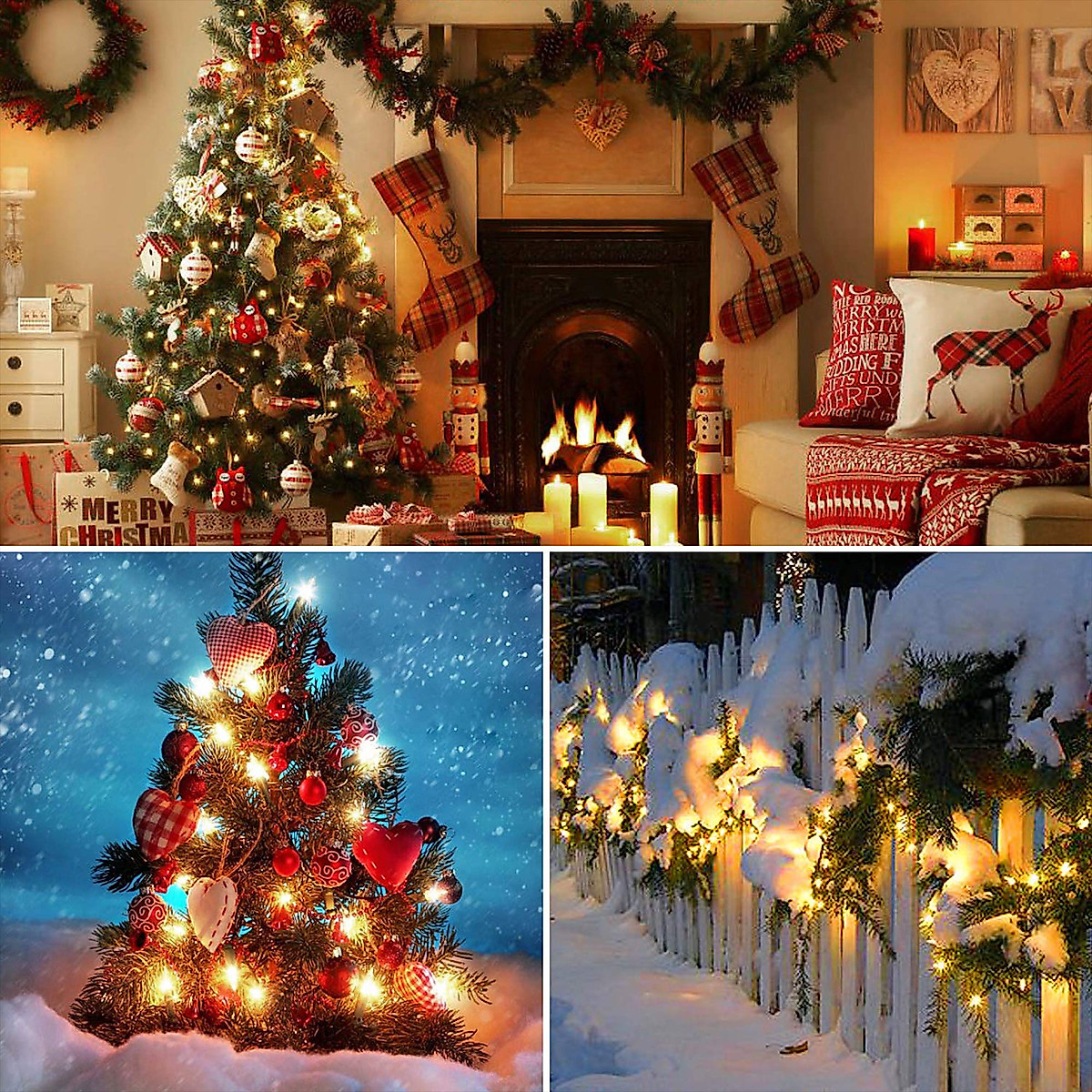 hopolon 328FT 800LED Christmas String Lights Outdoor, Upgraded Super Bright V8 Led String Lights Outdoor, 8 Modes Romantic Fairy Lights for Home Wedding Patio Garden Tree Party Decor(Warm White)