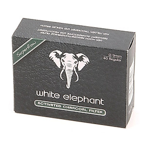 White Elephant 18588 Superflow Collection 9 mm Activated Carbon Filter Pack of 40 Paper