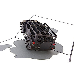 PopLife Jeep Truck 3D Pop Up Card for All Occasions - Birthday, Father’s Day Gift, Graduation, Congratulations, Retirement, Anniversary - SUV Driver, Off-Roading, 4X4 Car - for Husband, Son, Boyfriend
