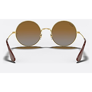 Ray-Ban RB3592 JA-JO 001/I9 55MM Gold/Plastic Lens Blue Gradient Round Sunglasses For Women + BUNDLE with Designer iWear Eyewear Kit