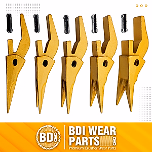 BDI Wear Parts 2740W23 Bucket Tooth Seat Adapter +23WTL H&L Tiger Bucket Digging Teeth/Bucket Teeth and 23FP Flexible Pin Combination (5)
