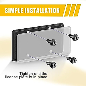 GKmow 8 PCS US Standard License Plate Frame Accessories Screw, 304 Stainless Steel Screw Buckle Matching, Suitable for Most Cars, Trucks, SUVs, Vans, RVs and Motorcycles (Black)